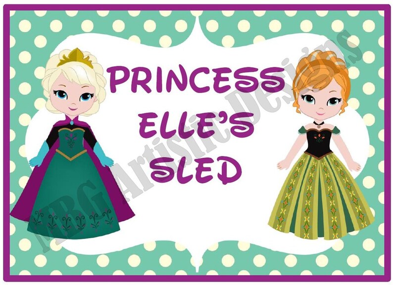 Stroller Tag Custom Personalized Frozen Disney Vacation - Etsy