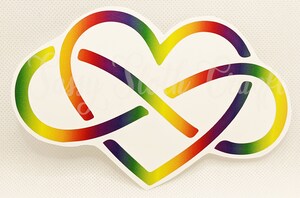 Normalize Polyamory Retro Vinyl Sticker - Etsy