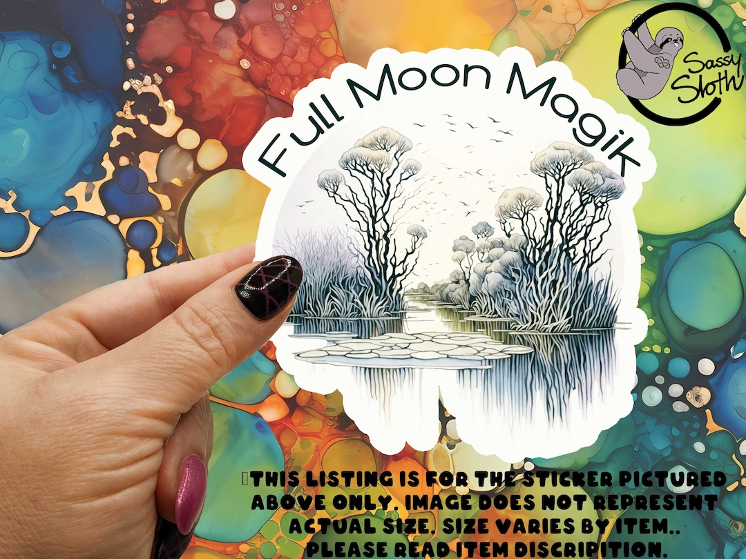 Full Moon Magik Sticker: Mystical Witchcraft Weatherproof Sticker - Etsy