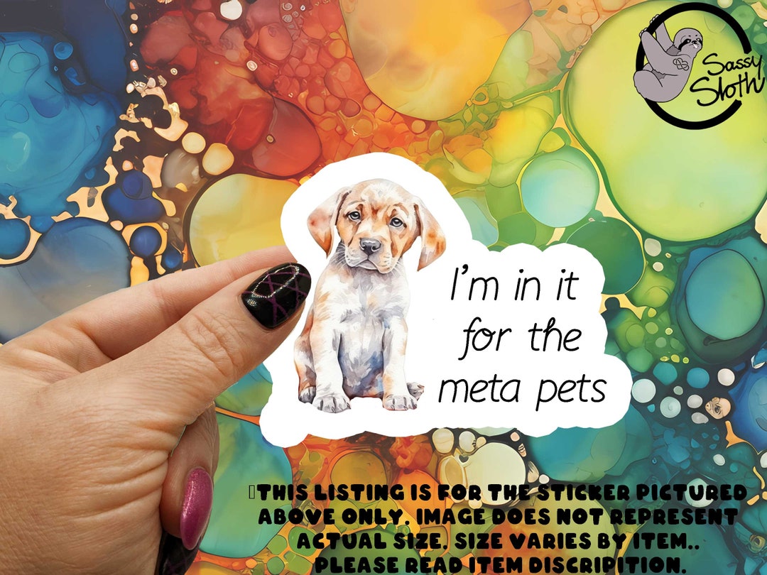 In It for the Meta Pets (dog) Sticker | Polyamory Pride | ENM ...
