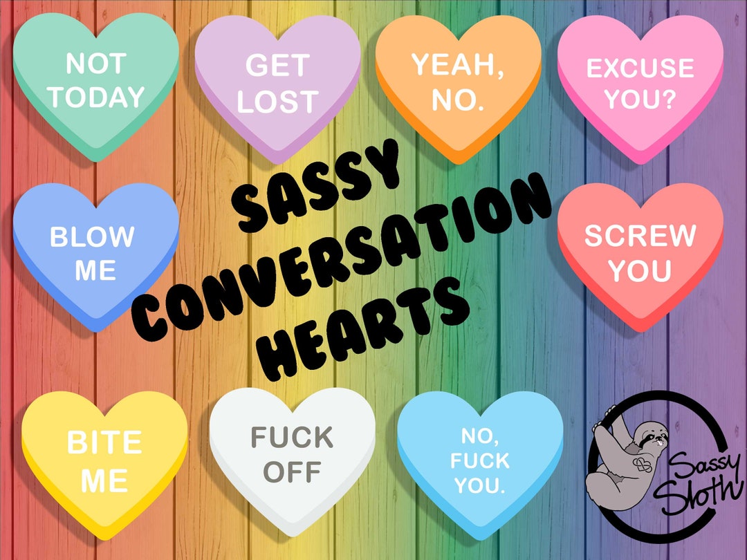 Sassy Valentines Day Sticker Set 9 Sticker Set Snarky Stickers ...