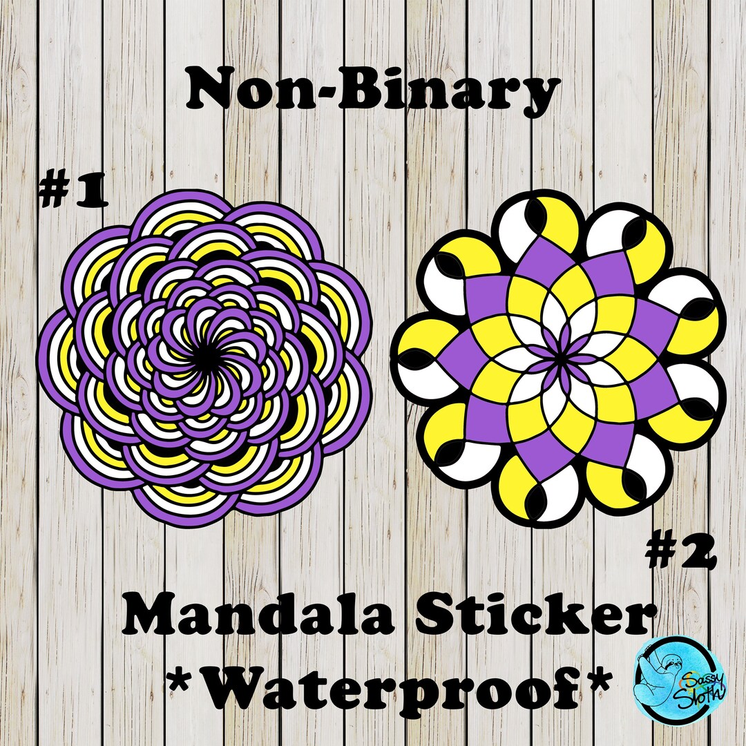 Nonbinary Sticker, ENBY Sticker, Pride Sticker Manadala Incognito Pride ...