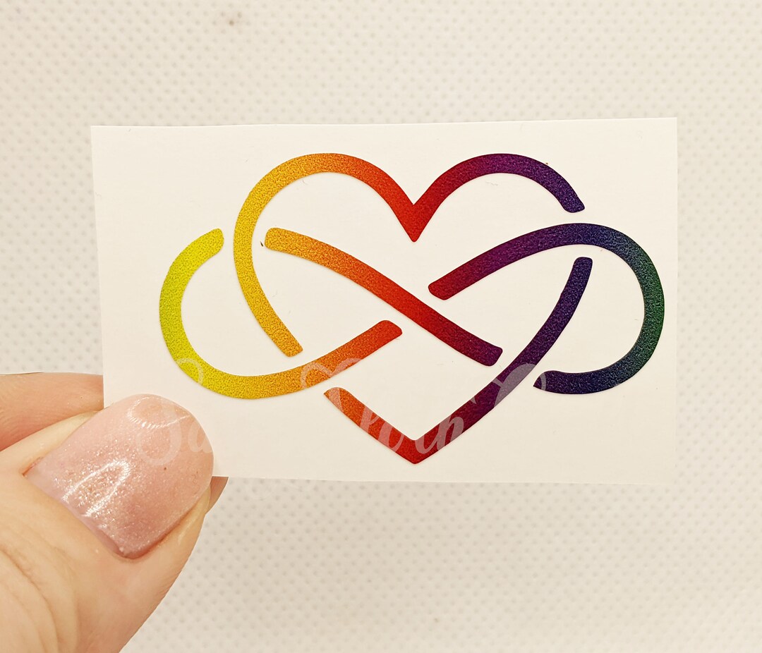 4 Mini Polyamory Symbol | Rainbow | Decals | Set of 4 | Polyam - Etsy