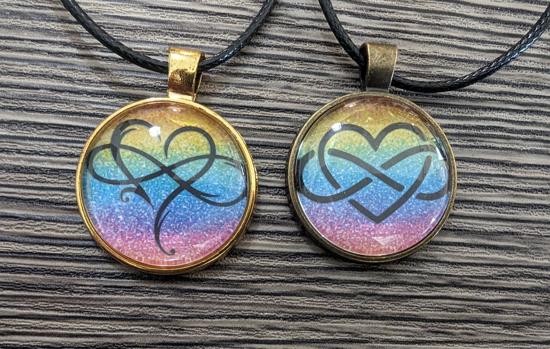 Polyamory Pendant | Infinity Heart Necklace | Polyam Choker | ENM ...