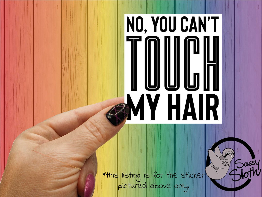 No You Can't Touch My Hair Sticker Sarcastic Stickers - Etsy