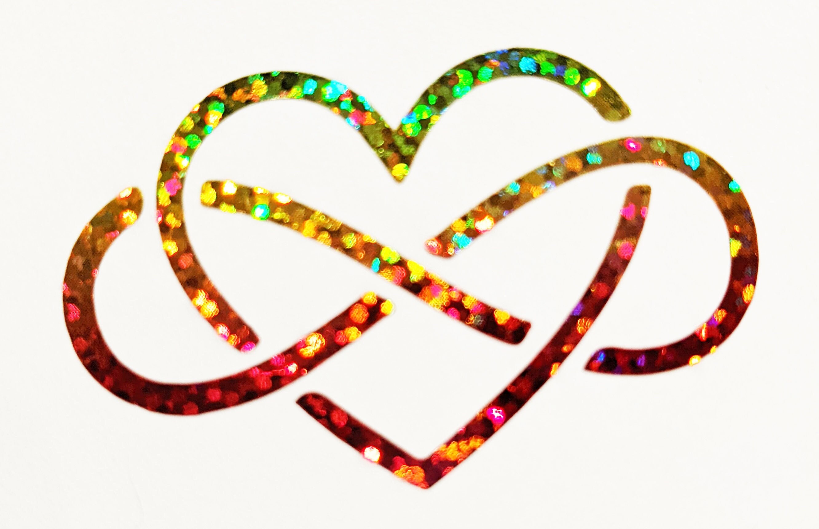 4 Mini Polyamory Symbols | Holographic Rainbow | Decals | Set of 4 ...