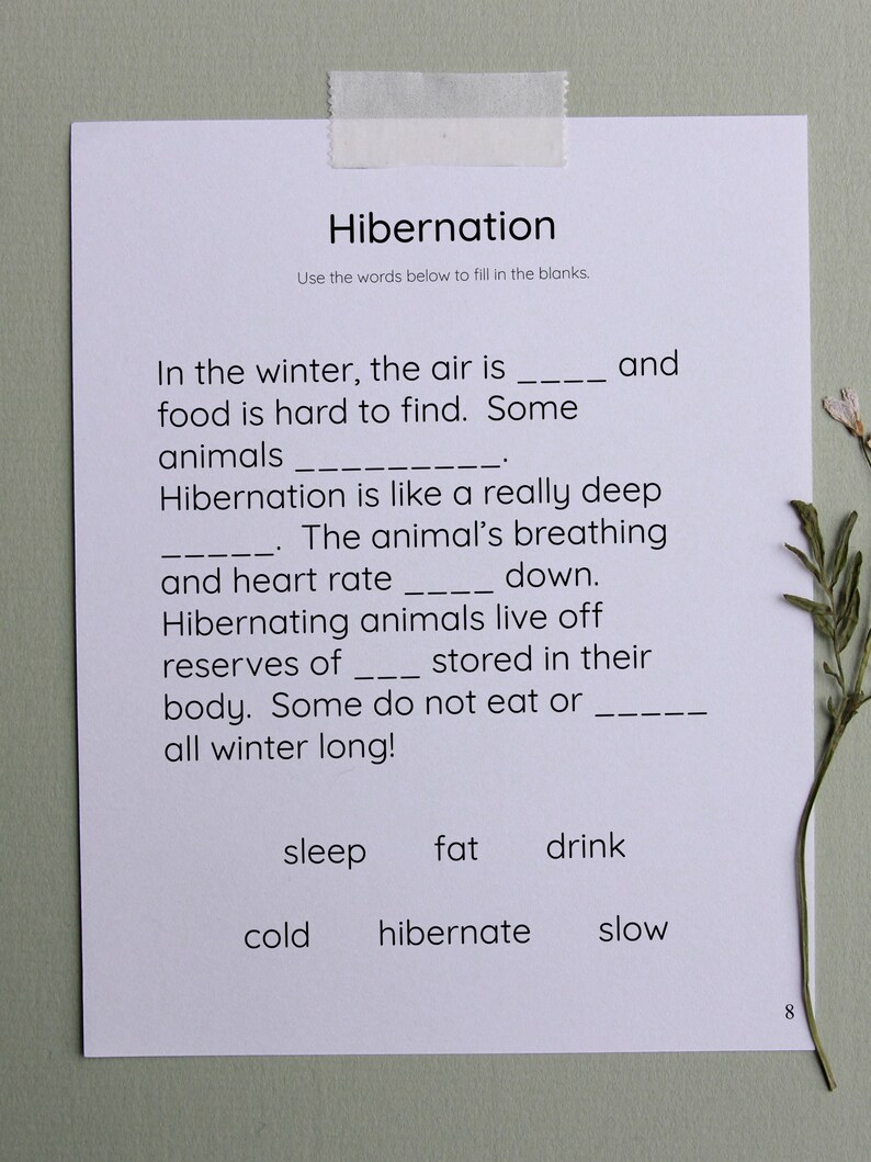 Hibernate Migrate Adapt | Winter Animals Learning Bundle | Nature Study ...