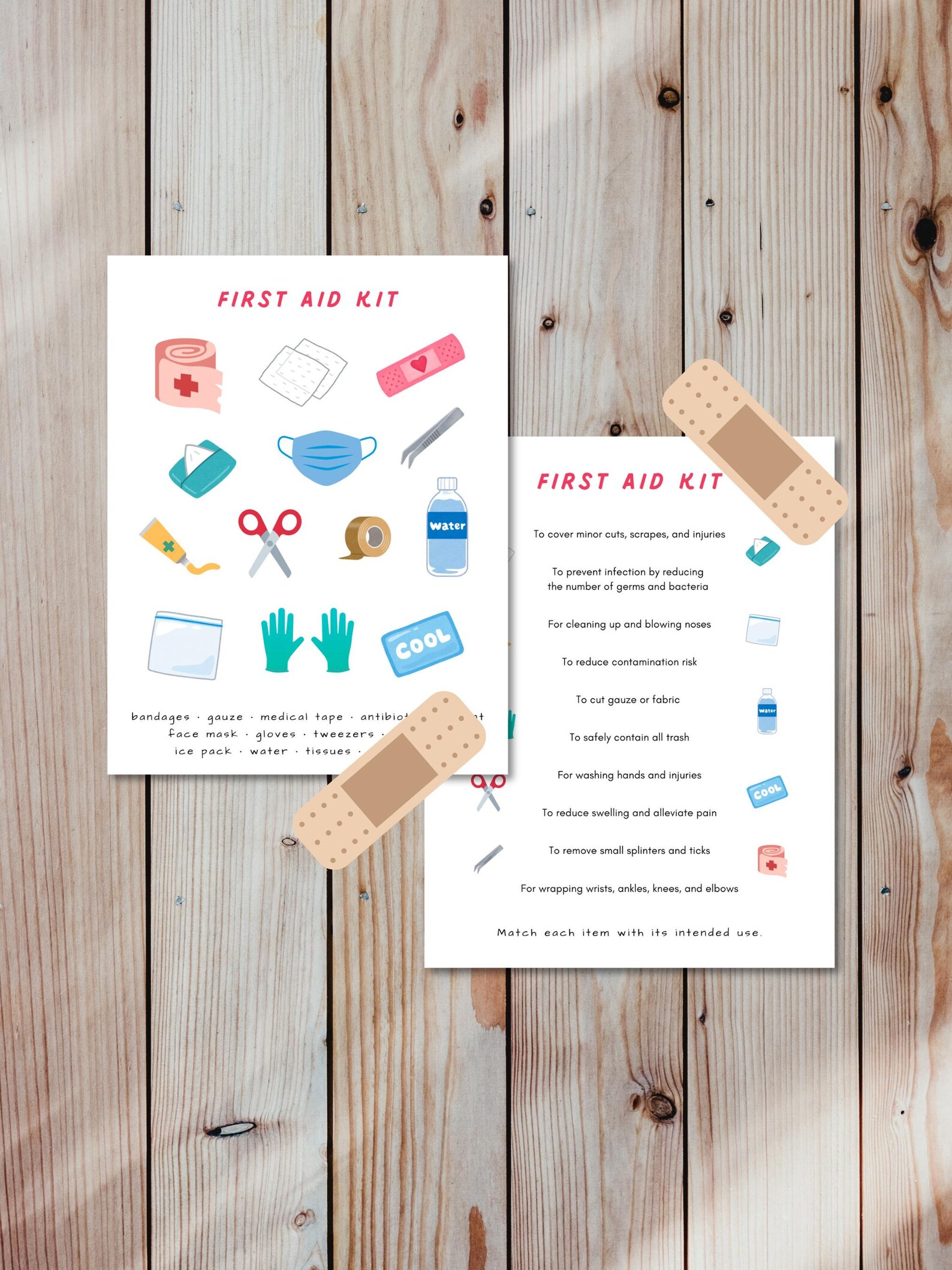 Basic First Aid Elementary Unit | Homeschool Home Study Kindergarten ...