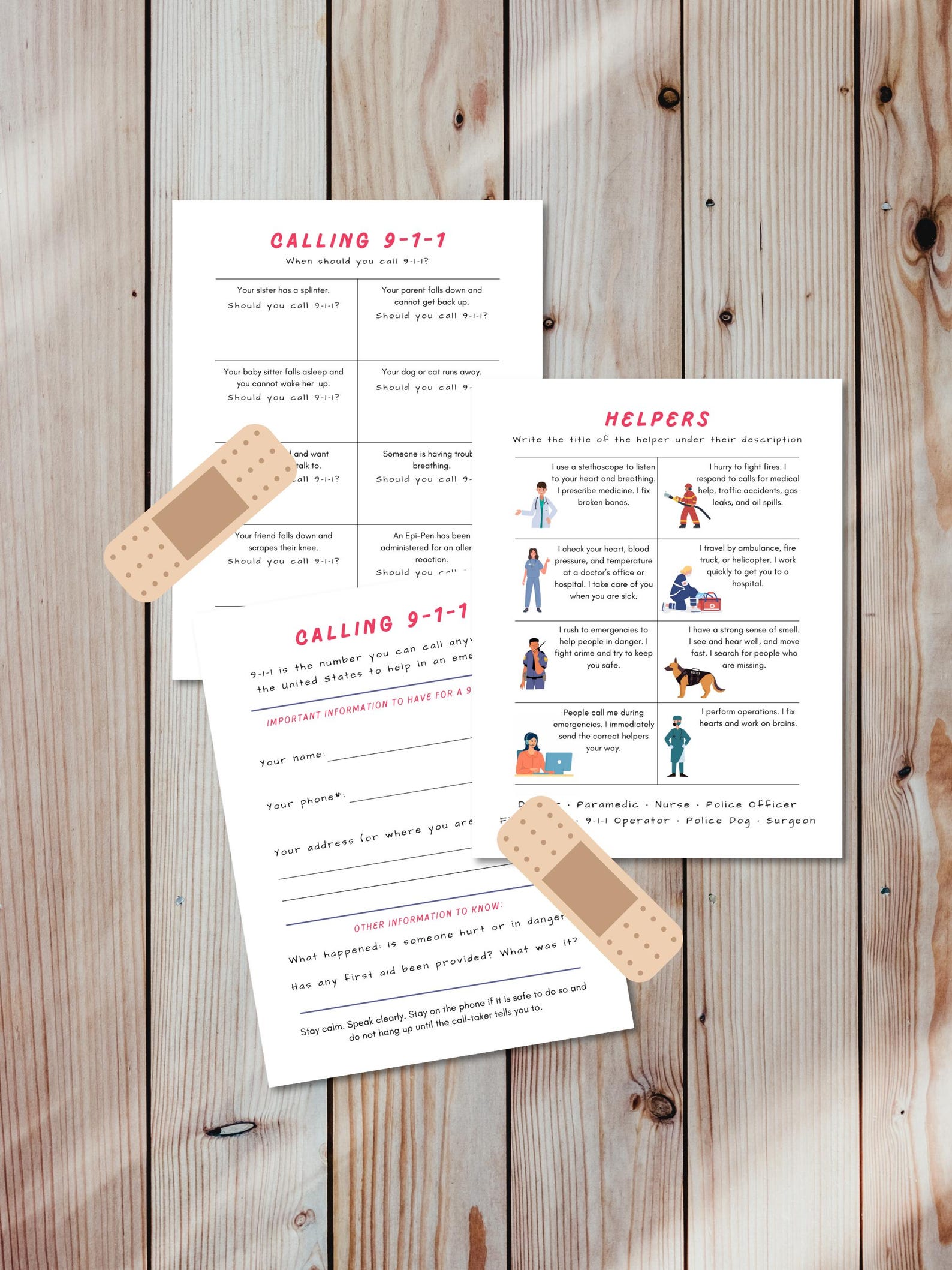 Basic First Aid Elementary Unit | Homeschool Home Study Kindergarten ...