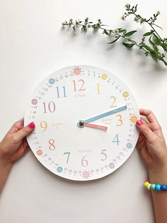 Learning to Tell Time Kids Learning Clock Printable Clock - Etsy