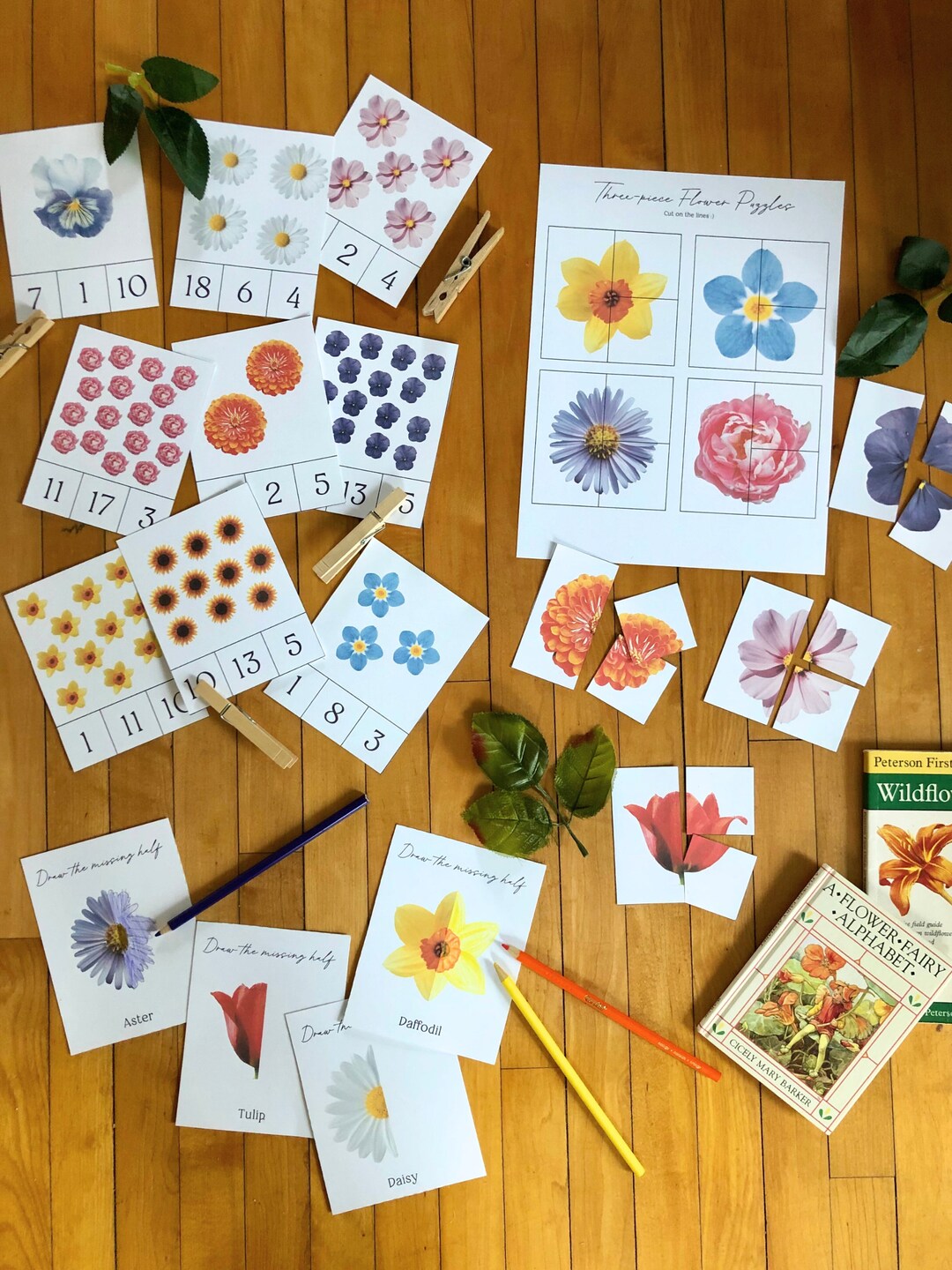 Bright Flowers Activity Bundle | Spring Summer Blooms | May Day ...
