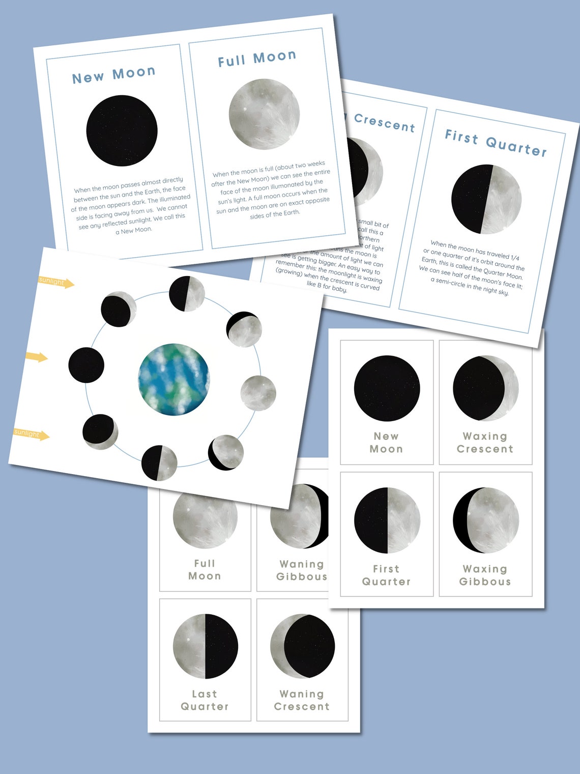 Phases of the Moon | Outer Space Learning Bundle | Nature Study | Mini ...