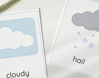 Printable Weather Flashcards - Etsy