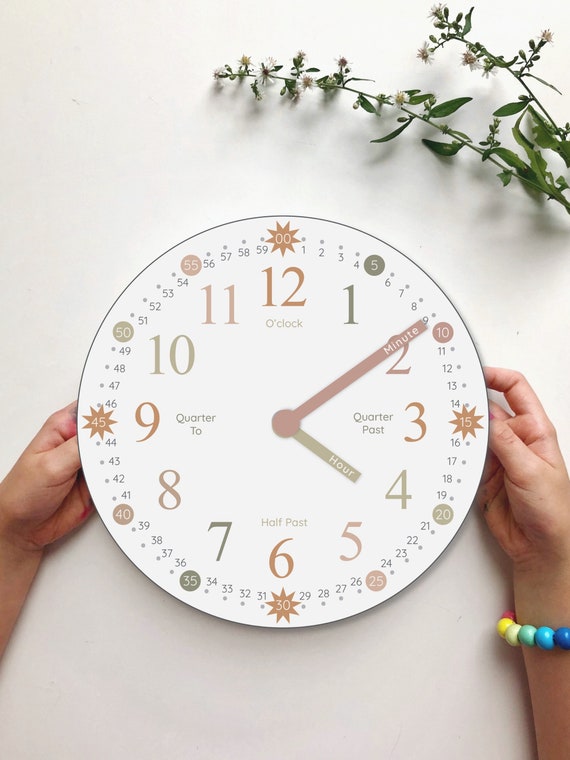 Learning to Tell Time Kids Learning Clock Printable Clock - Etsy