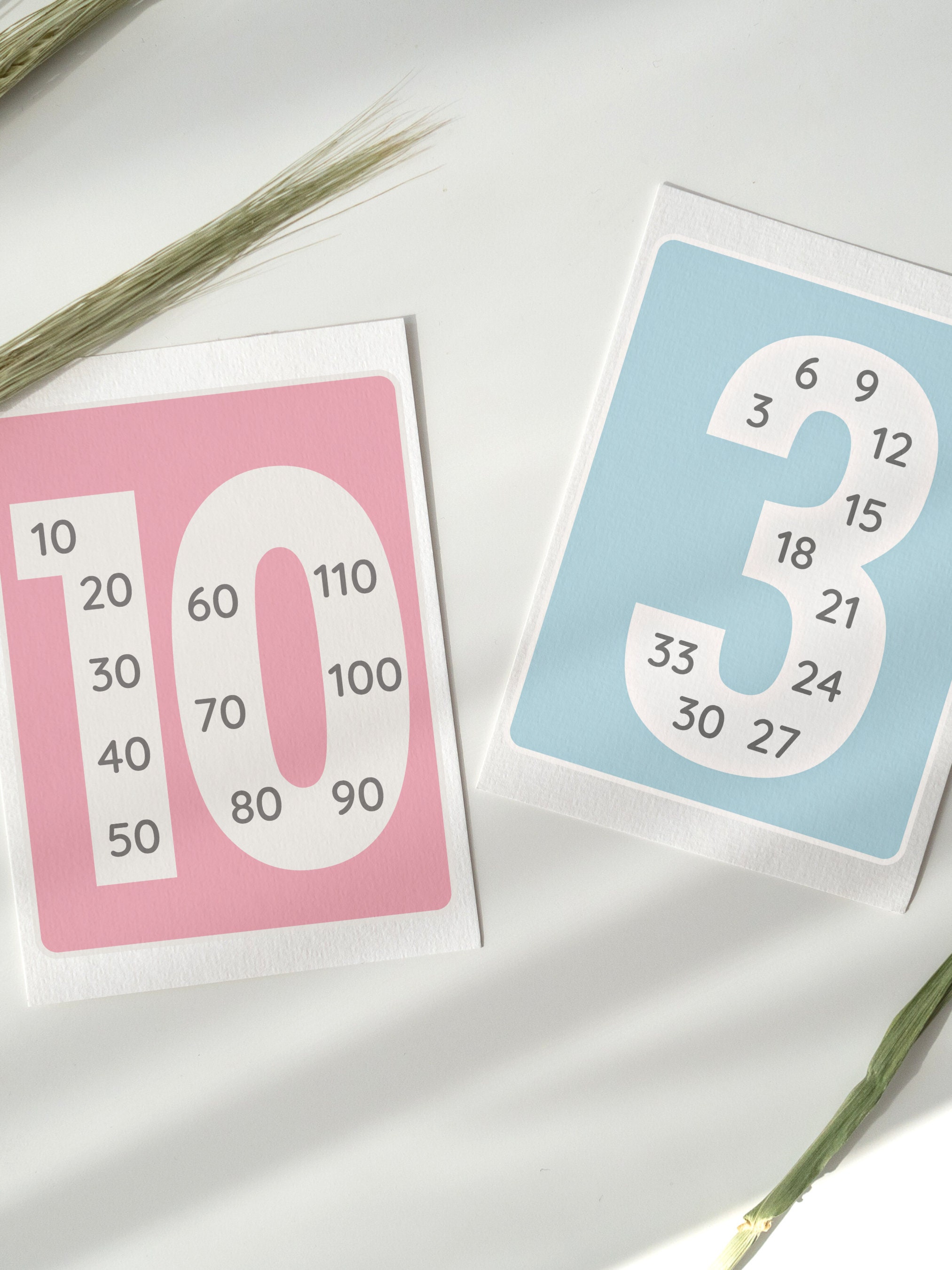 Skip Counting Practice | Printable Flash Cards | Early Math Skills ...