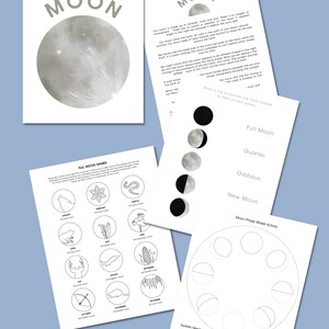 Phases of the Moon | Outer Space Learning Bundle | Nature Study | Mini ...