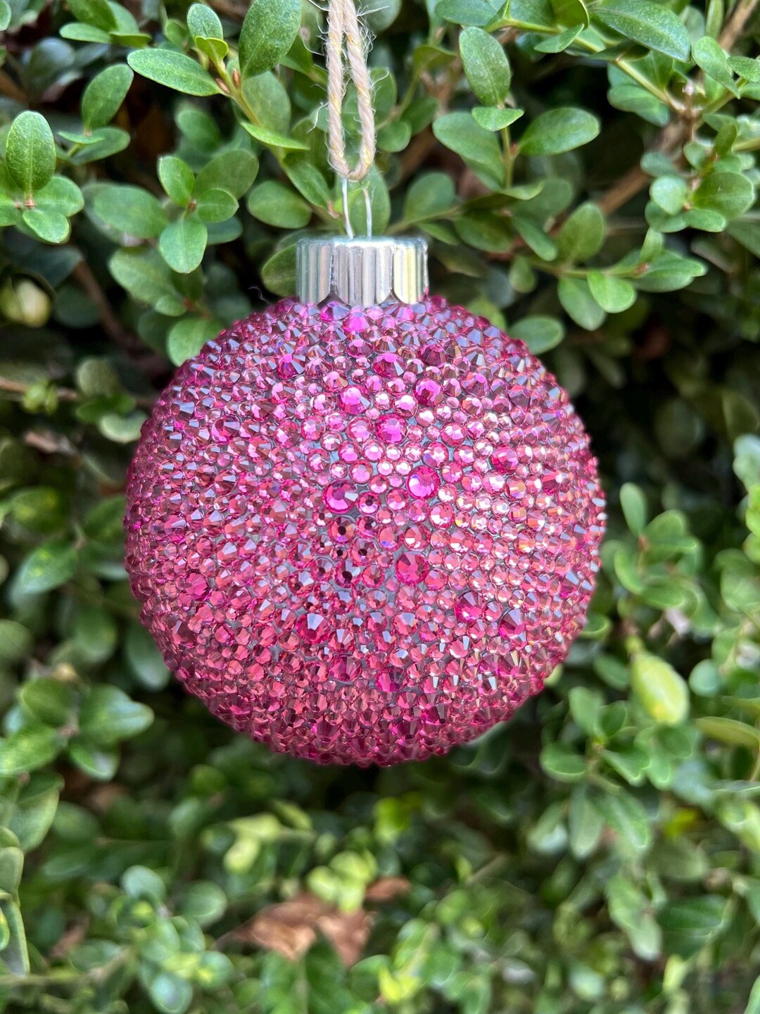 Pink Bedazzled Ornament - Etsy