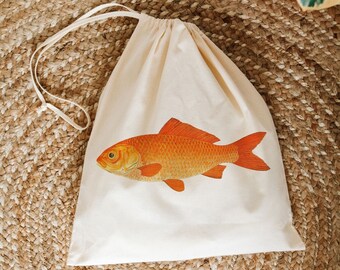 Drawstring Fish Bag - Etsy