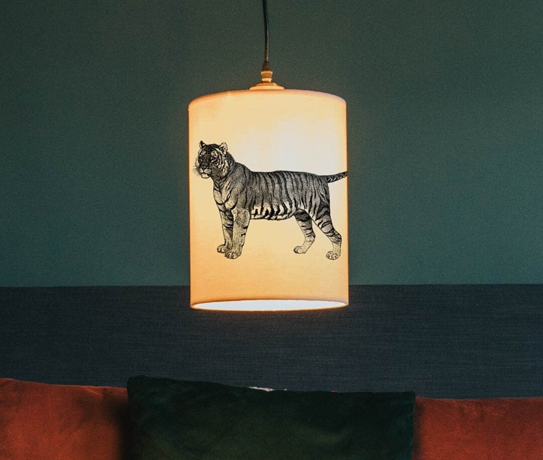 Tiger Lamp Shade/ Ceiling Shade Animal Lamp Shade Tiger Lamp Cat ...