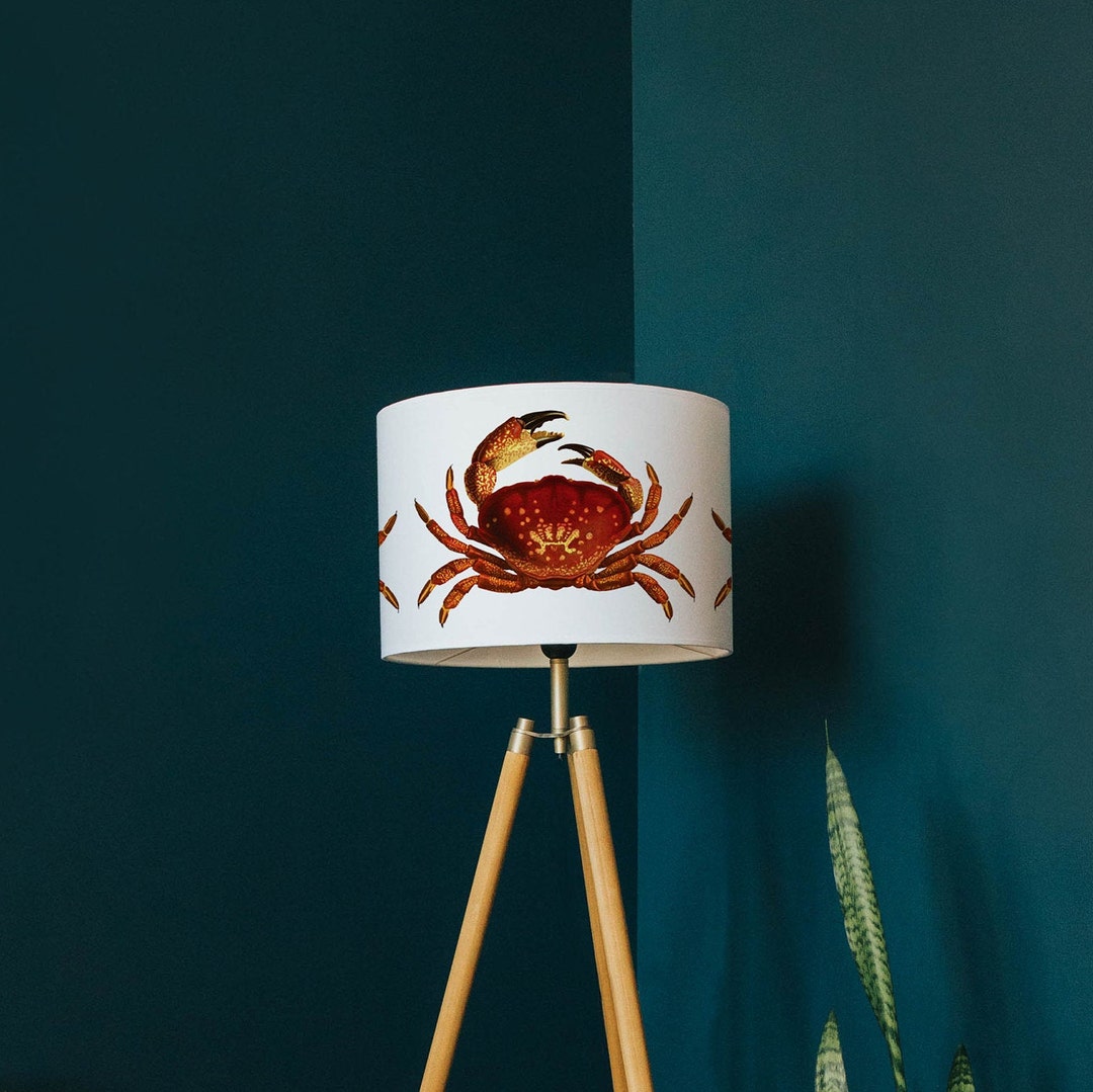 Red Crab Lampshade/ Ceiling Light - Nautical Lighting - Sea Side - Home ...