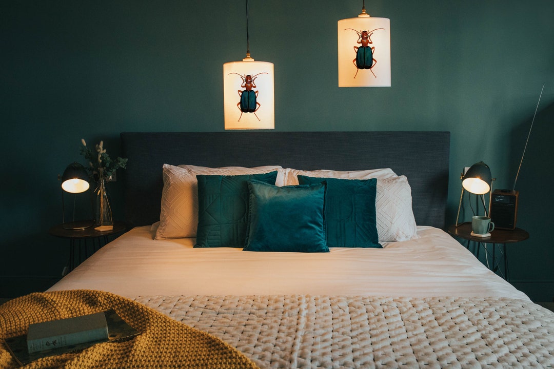 Blue Beetle Lamp Shade/ Ceiling Shade - Insect Lamp Shade - Lighting ...