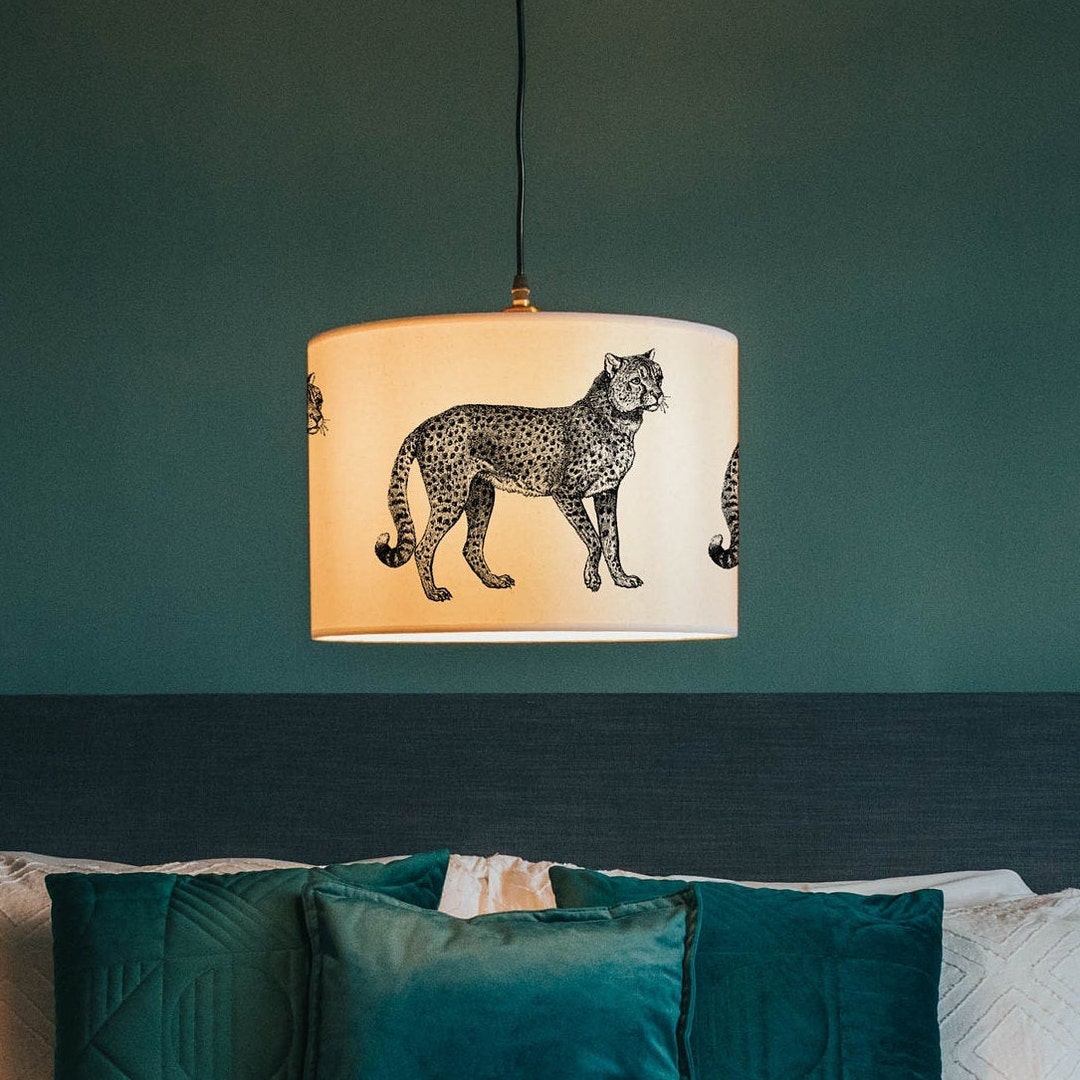 Cheetah Lampshade/ Ceiling Light - Animal Lamp Shade - Animal Lamp ...
