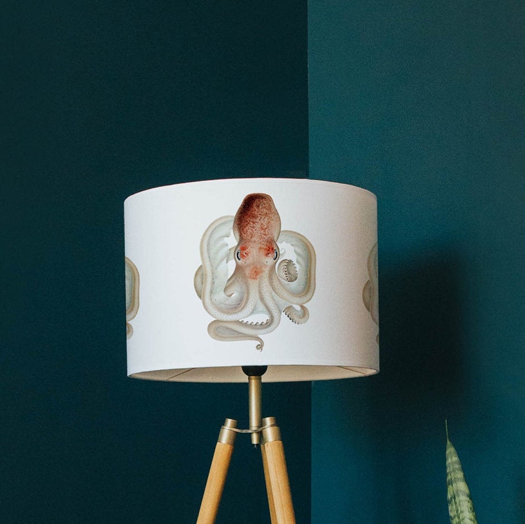 White Octopus Lampshade/ Velodona Octopus Lamp Shade - Octopus Lamp ...