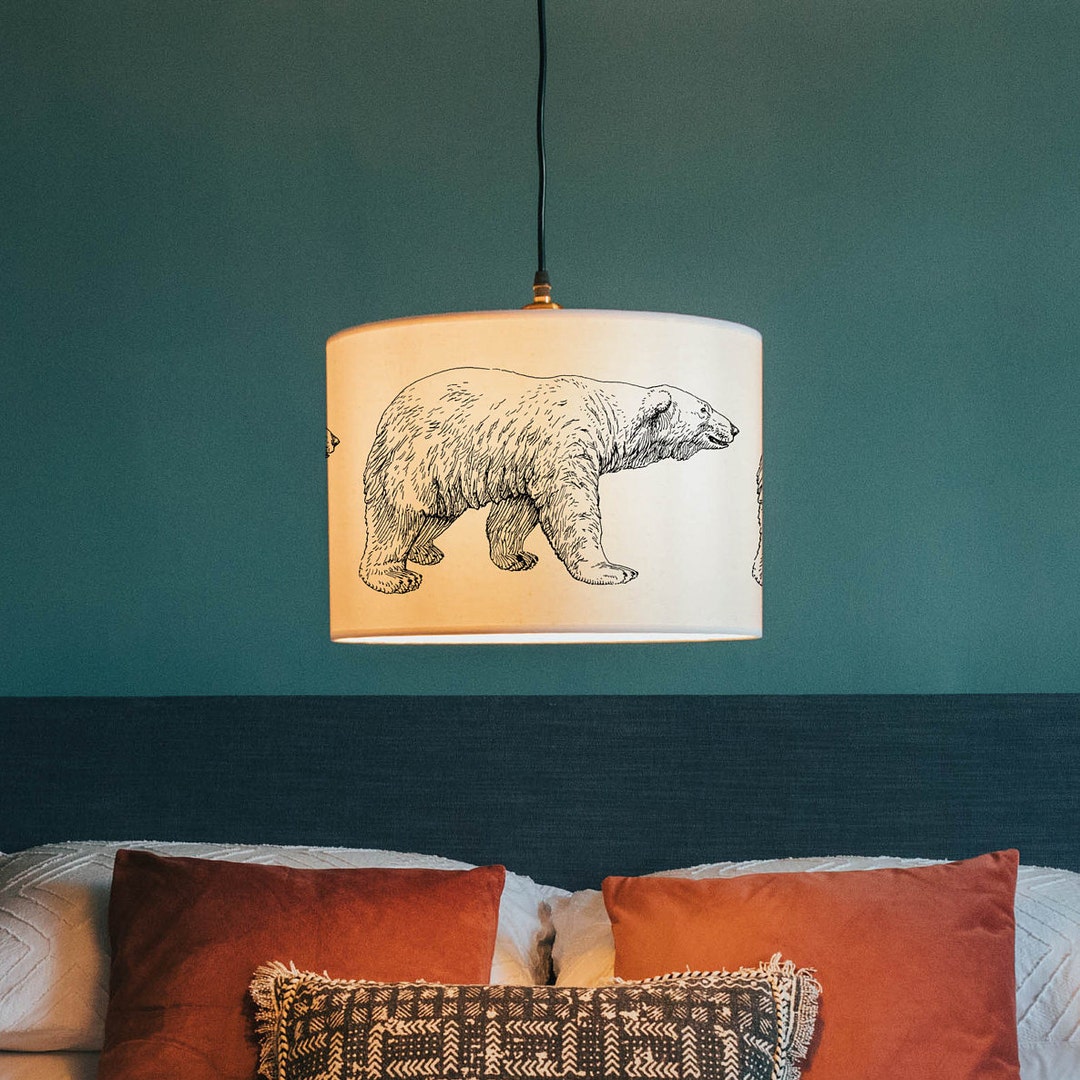 Polar Bear Lampshade/ Ceiling Light - Animal Lamp Shade - Bear Lamp ...