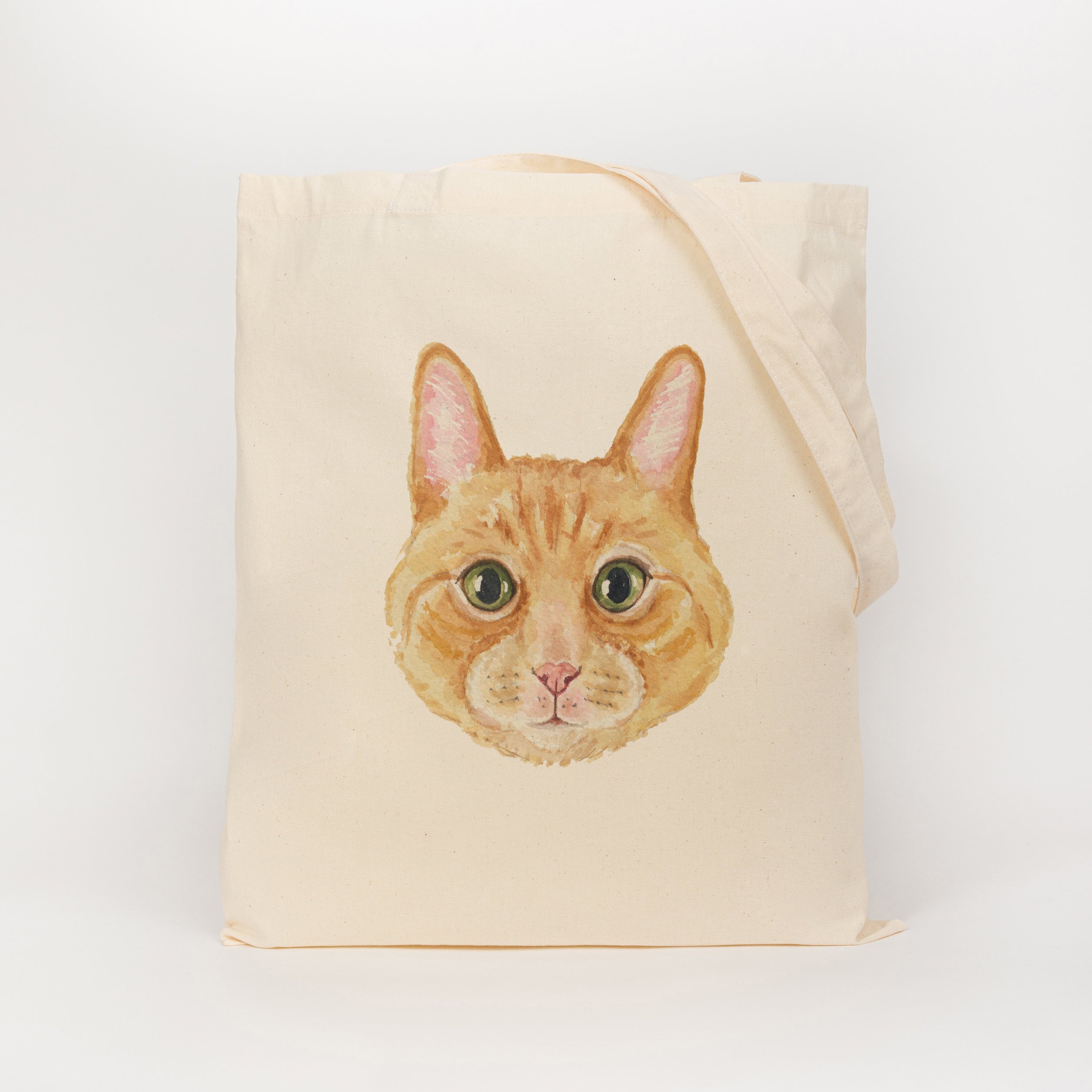 Cat gifts ginger cat bag cotton reusable bag fabric | Etsy