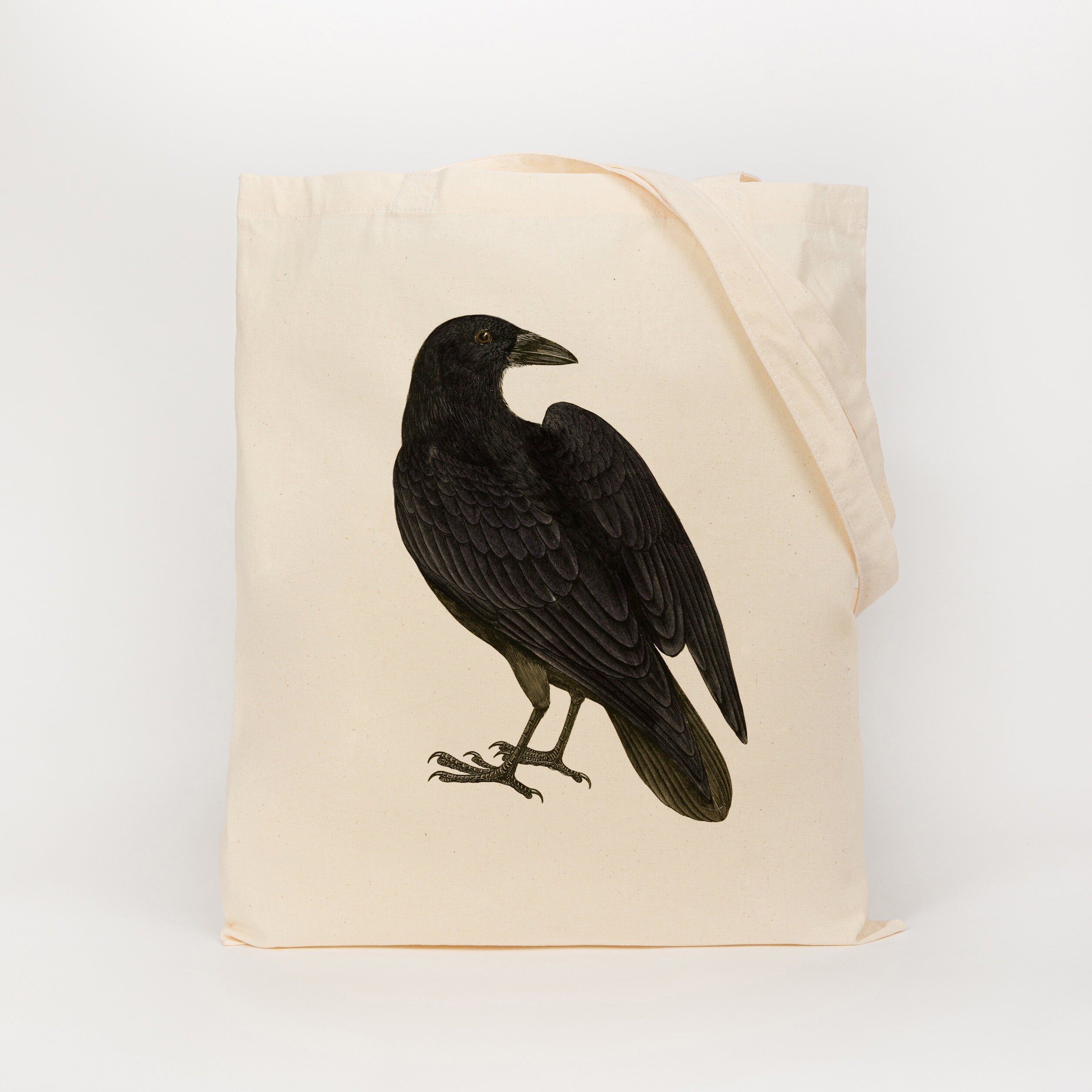 Black Bird Bag Bird Gifts Cotton Reusable Bag Material - Etsy Israel