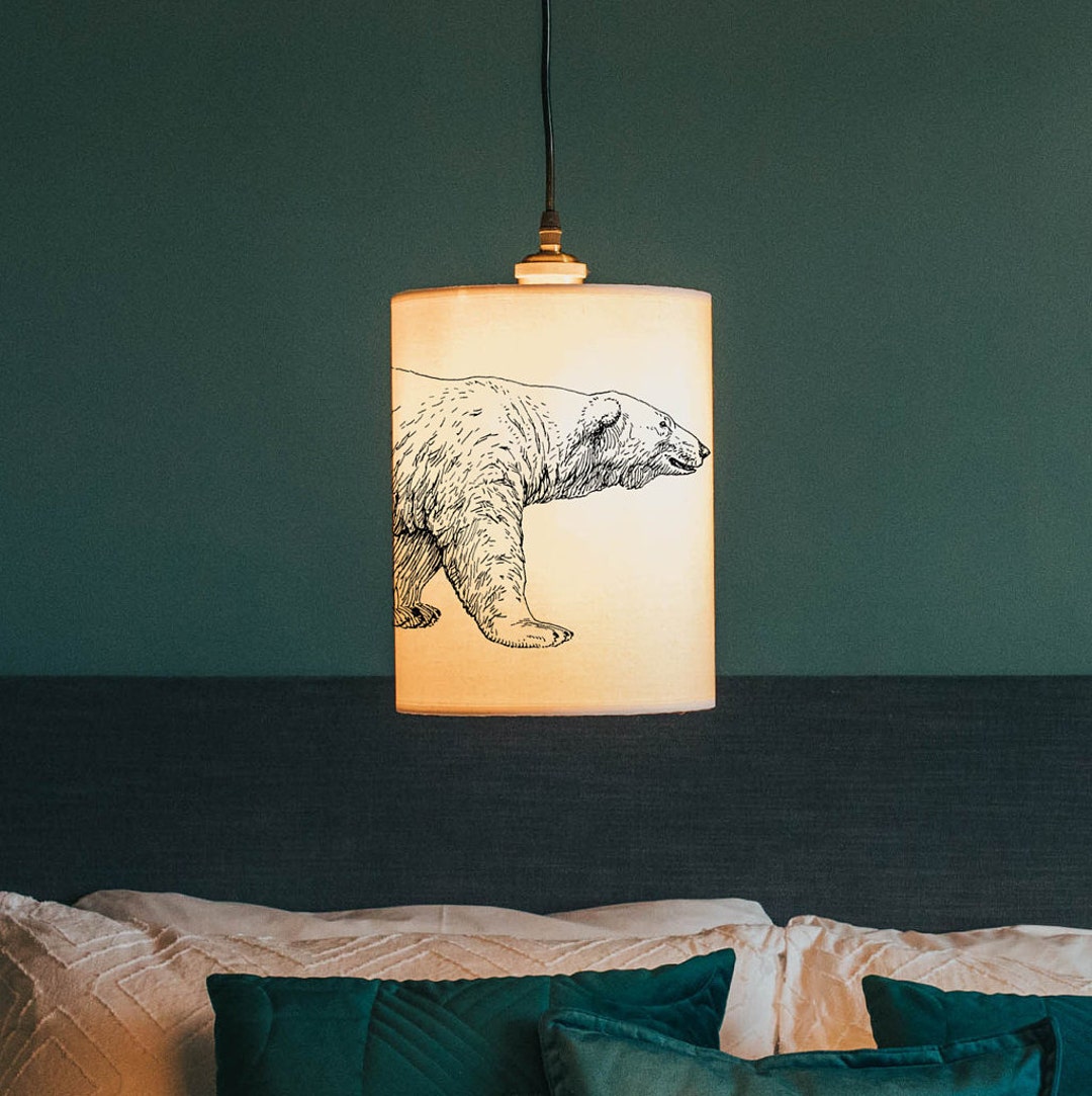 Polar Bear Lamp Shade/ Ceiling Shade Animal Lamp Shade Bear Lamp ...