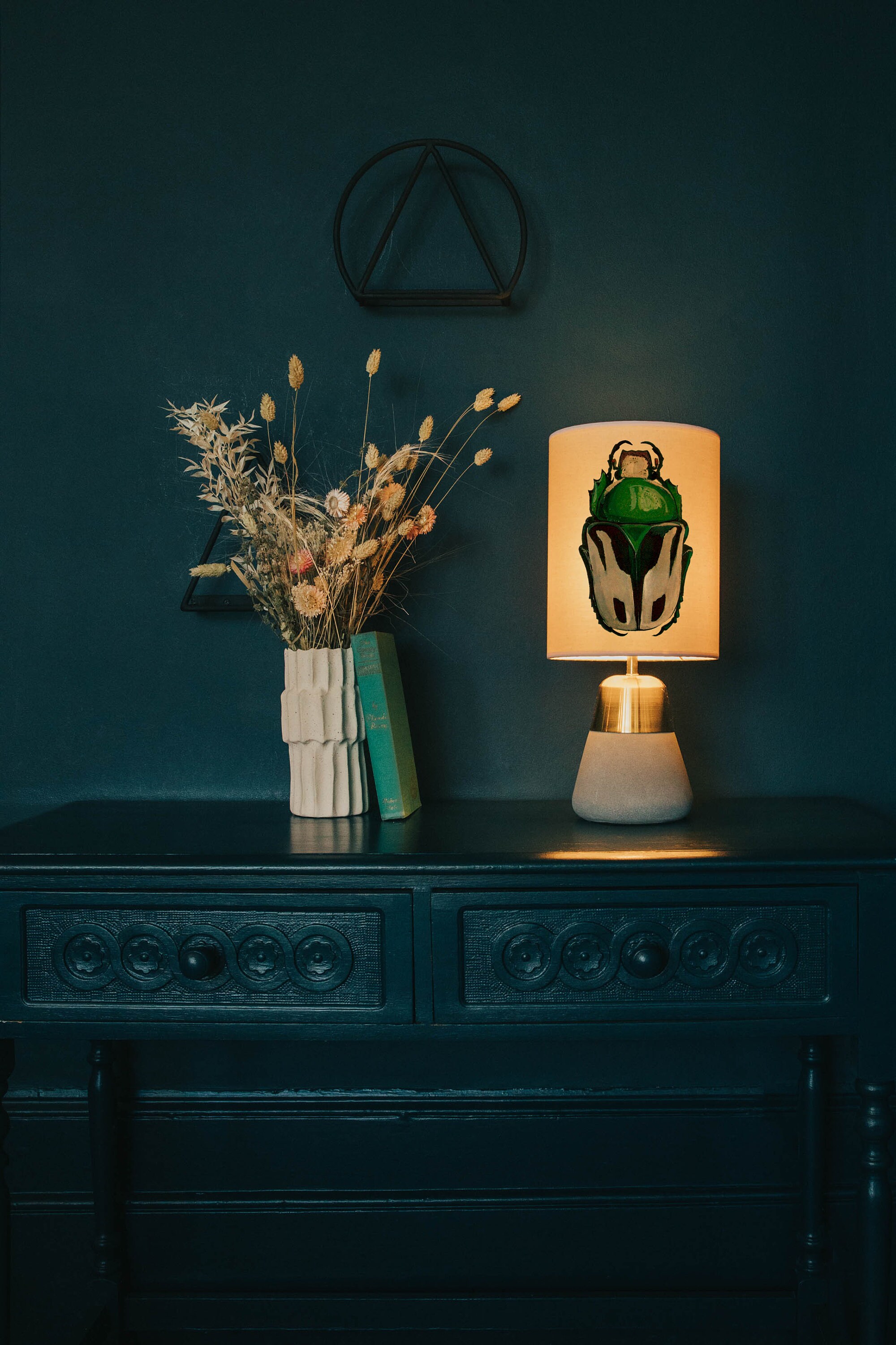 Green beetle lamp shade/ ceiling shade insect lamp shade | Etsy