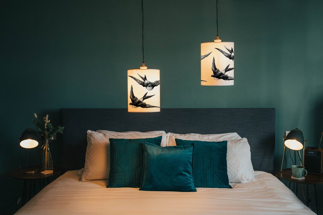 Swallows Lamp Shade/ Ceiling Shade - Bird Lamp Shade - Bird Lighting ...