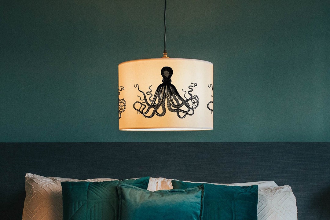 Octopus Lampshade/ Ceiling Light - Nautical Lamp Shade - Sea Creatures ...