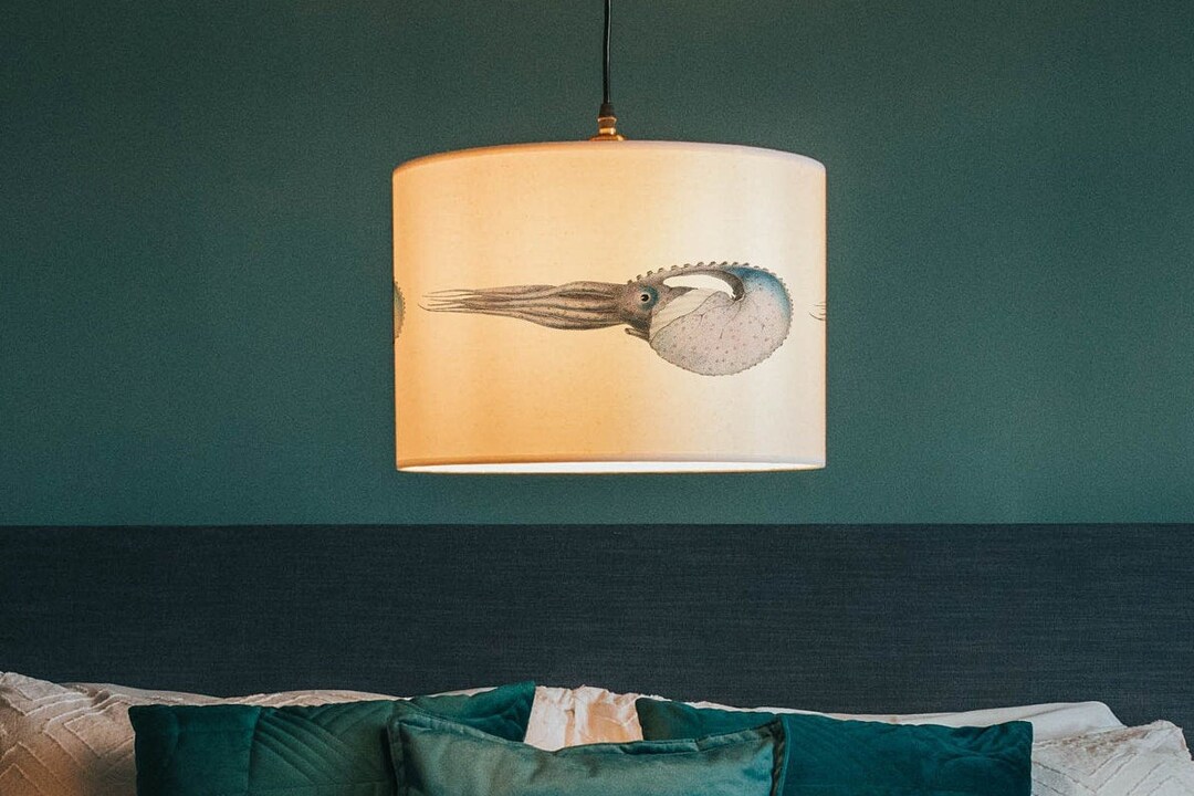 Cuttlefish Lampshade/ Ceiling Light Fish Lamp Shade Nautical Lamp ...