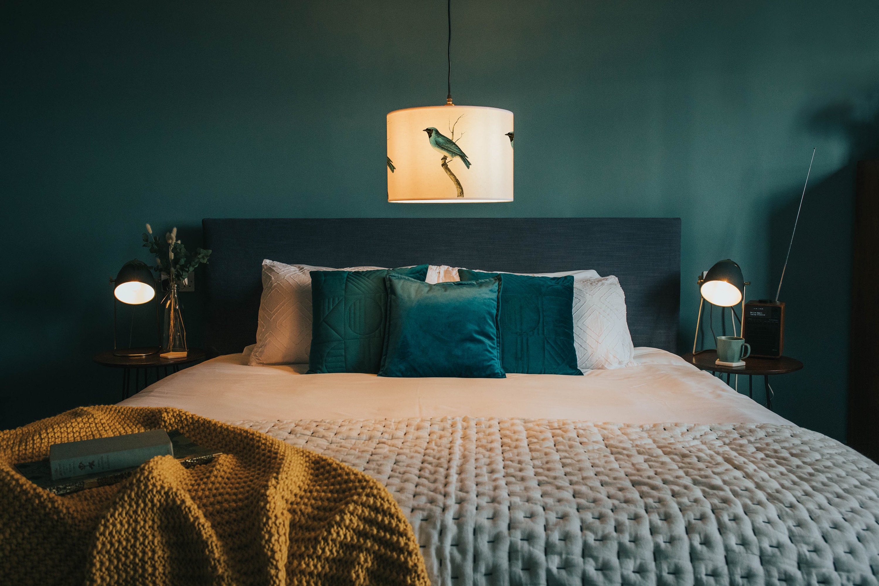 Blue bird lampshade/ ceiling light lighting bird lamp | Etsy