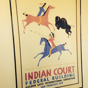 1939 Worlds Fair Indian Court Framed Poster by Louis B. | Etsy