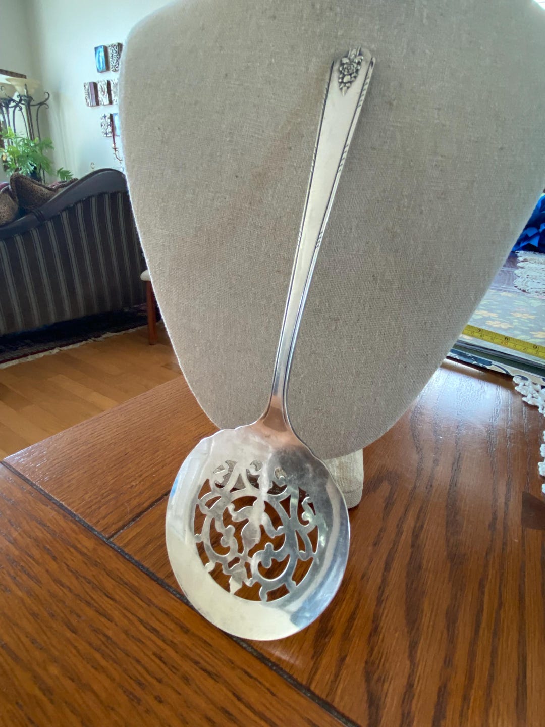 1940’s Oneida Community Par Plate Tomato Serving Spoon 8 1/4” Long Good ...