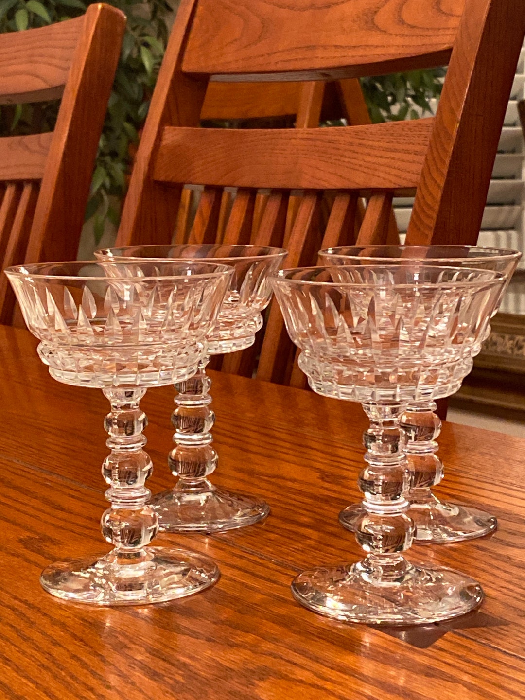 Four Mid Century Bryce Brothers Wakefield 4 3/4 Crystal Champagne ...