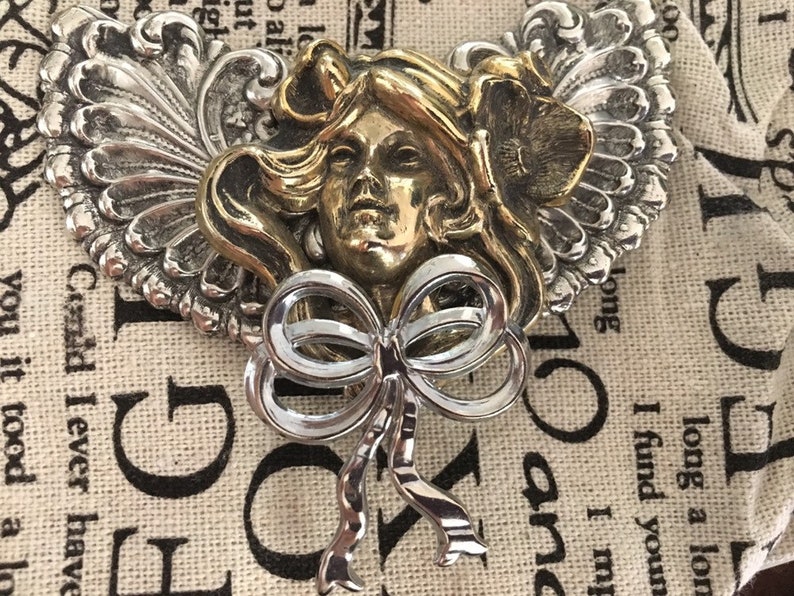 Signed 1994 Jane Angel Pin 3 1/2 X 3 Victorian - Etsy