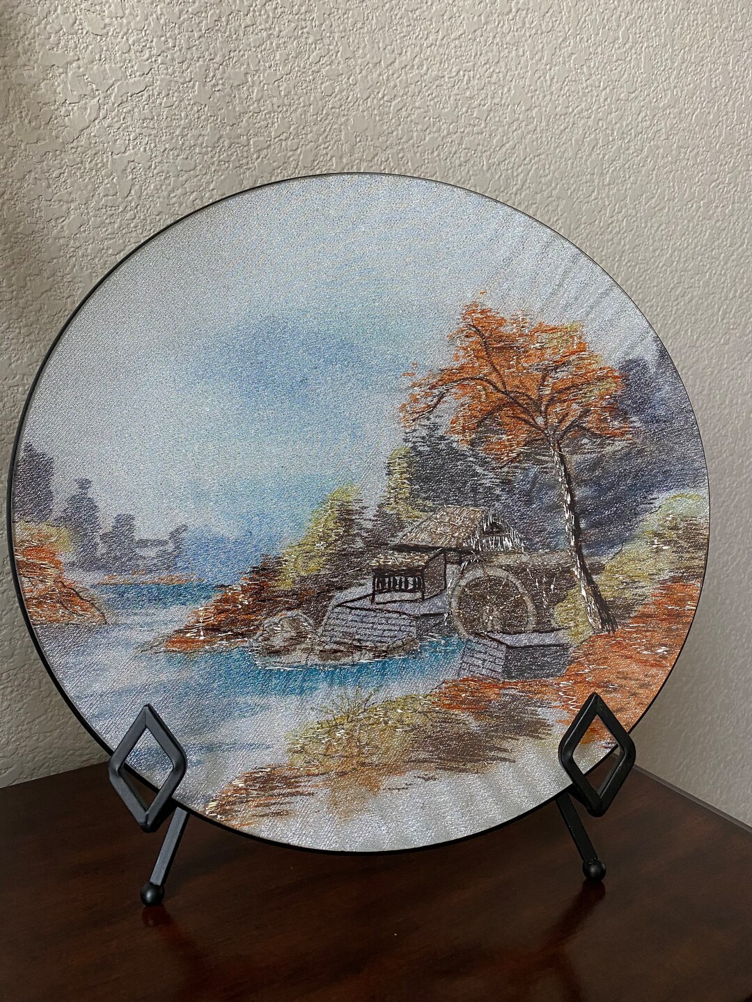 1960's"kano Art Glass GIYAMAN Lacquerware Waterwheel House Created by ...