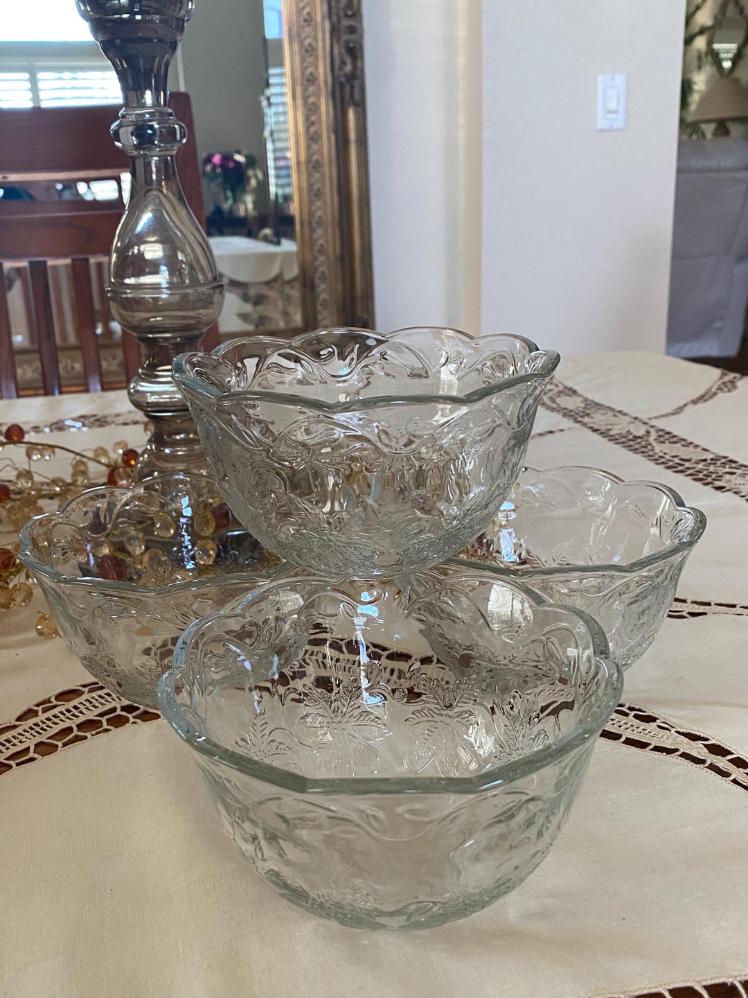 Four Vintage Princess House Fantasia Coupe Soup Bowls in Excellent ...