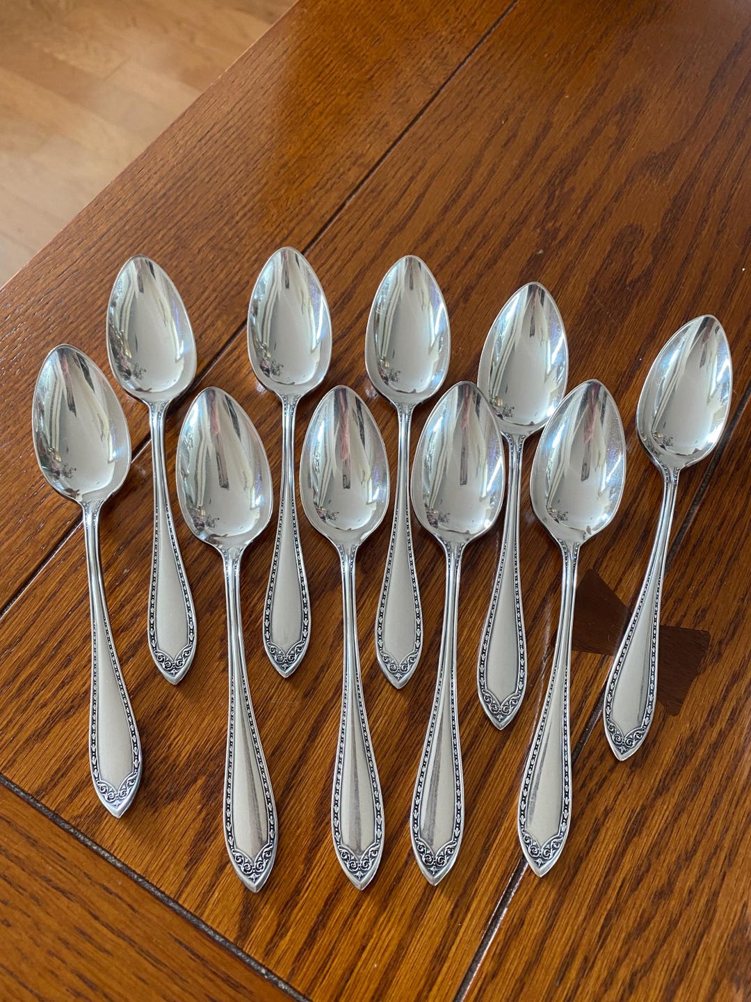 ONE Mid Century Vintage Community SHERATON Pattern Silverplate Teaspoon ...