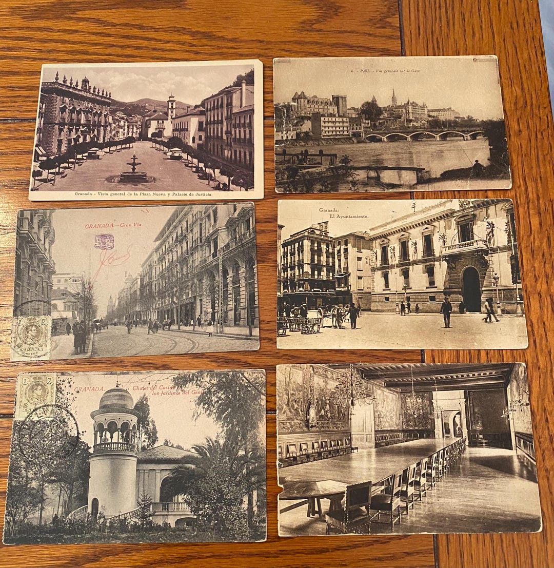 Lot 9 Six Antique 1920’s Sepia Photo Postcards Only Two Have Writing on ...