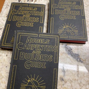 Vintage 1951 Three Volume Audels Carpenters and Builders Guide Book Set ...
