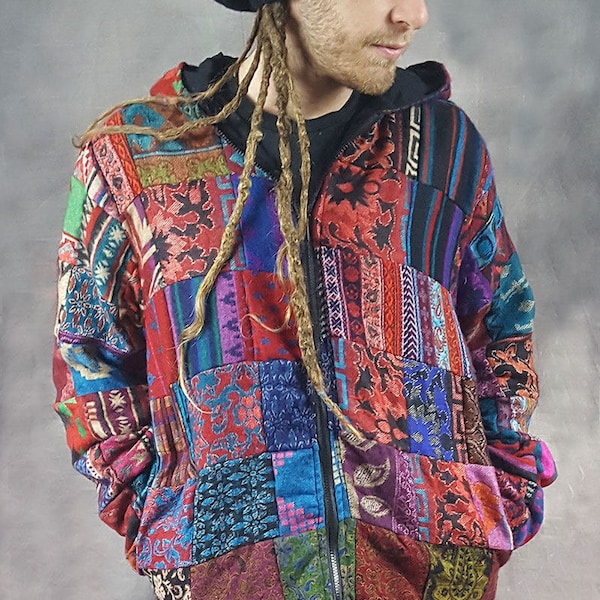 Mens Patchwork Jacket - Etsy
