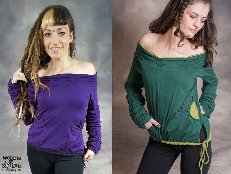 Off Shoulder Hippy Jumper Pixie Boho Elf Fairy Steampunk - Etsy UK