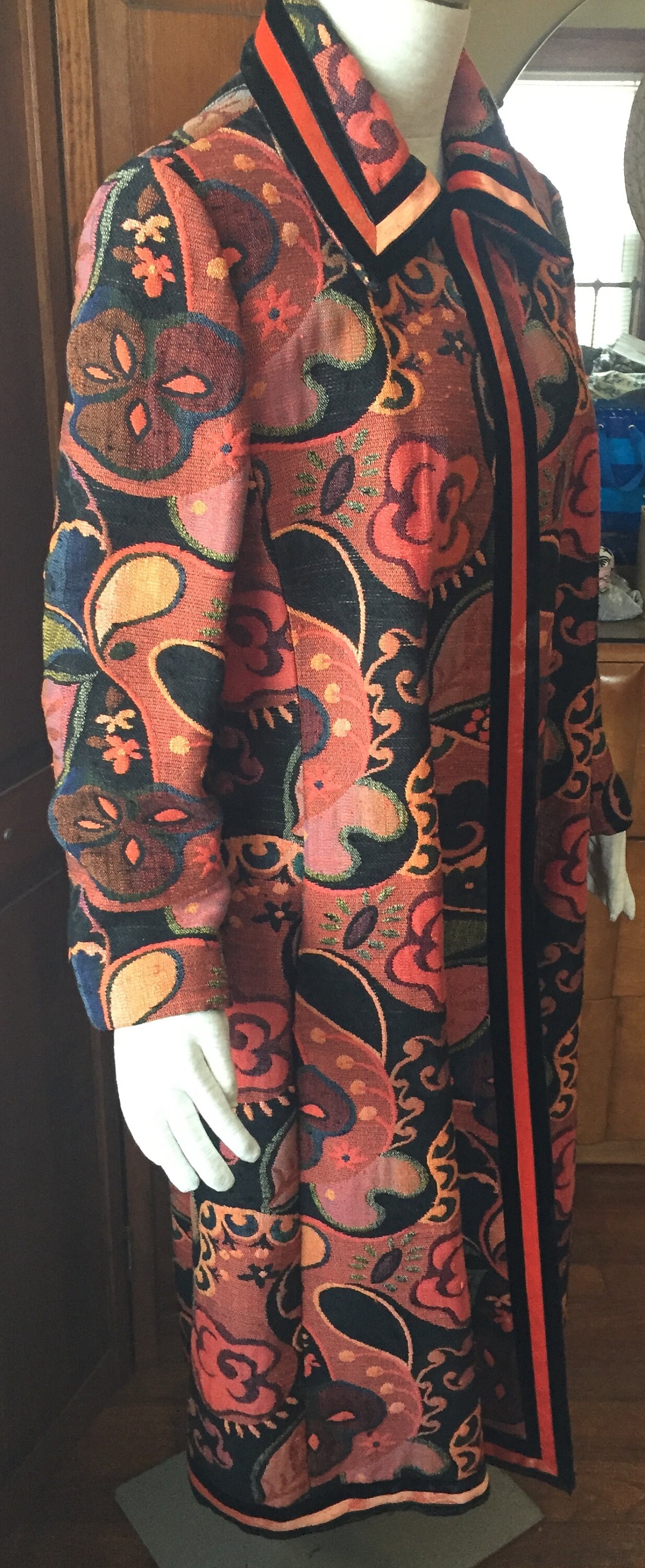 1960's I. Magnin Davidow Tapestry Coat - Autumnal Colors Boho Chic! - Etsy