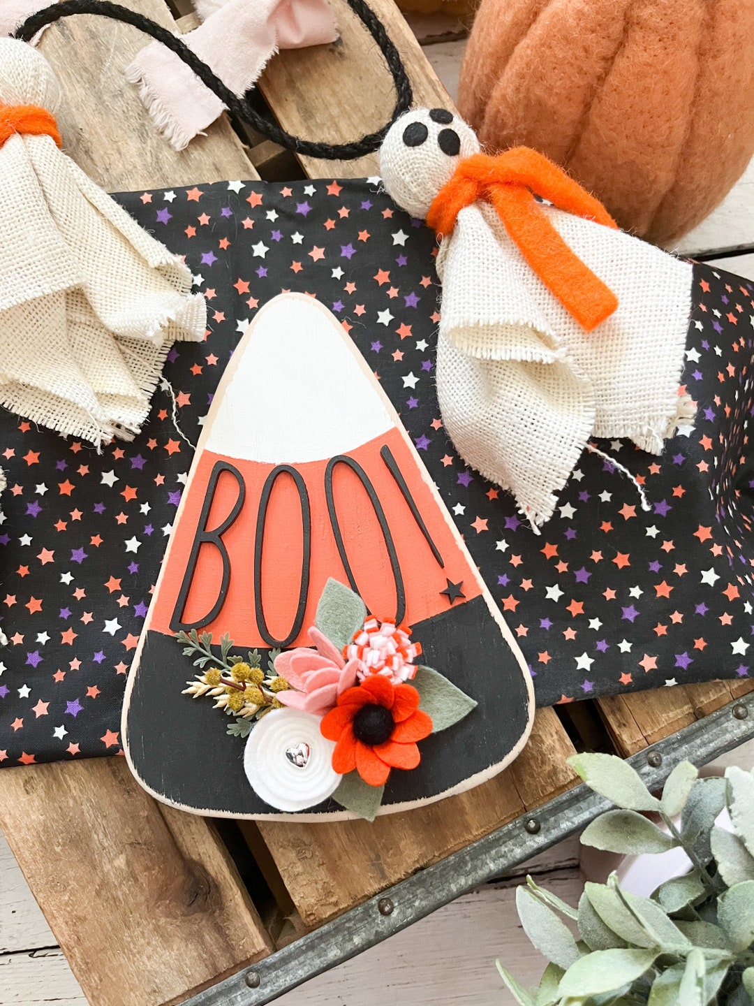 PRE-ORDER Orange and Blush BOO Candy Corn - Etsy