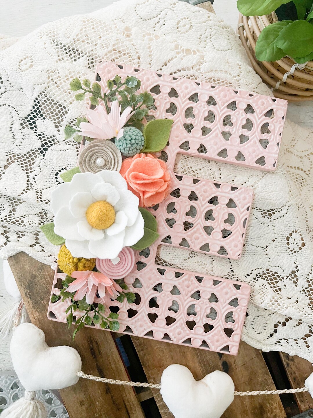 Tin Blush Letter E 1 - Etsy